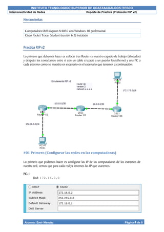 Actividad 07.2 protocolo rip v2 | PDF