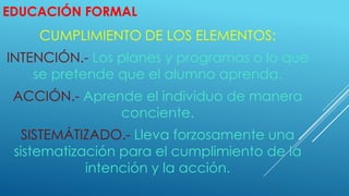 Actividad 15. tipos de educacion (formal, no formal e informal) | PPTX
