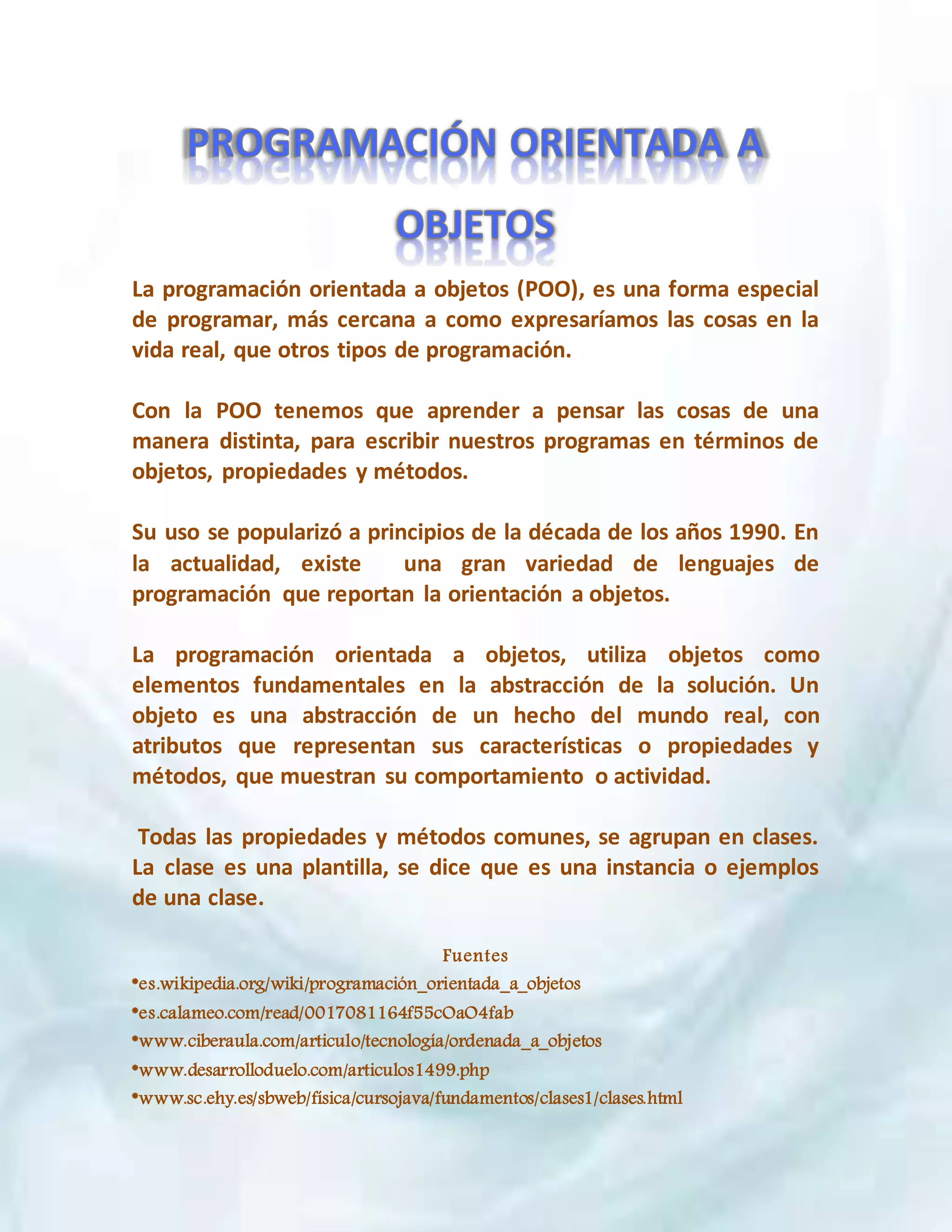 Programación Orientada a Objetos Actividad 2 | DOCX