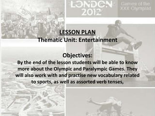 Actividad 2 lesson plan olympic games | PPTX