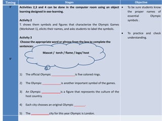 Actividad 2 lesson plan olympic games | PPT