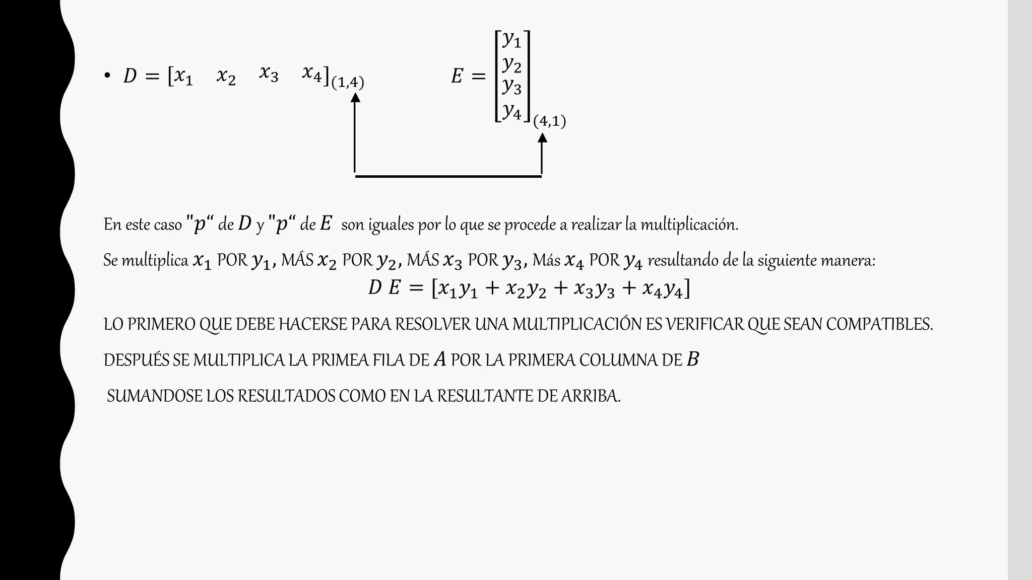 Multiplicación de matrices | PPTX | Physics | Science