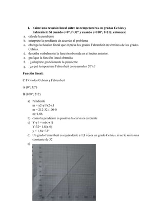 Actividad 6 calculando funciones lineales | PDF