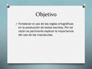 Actividad afianzamiento uso de mayúsculas | PPTX