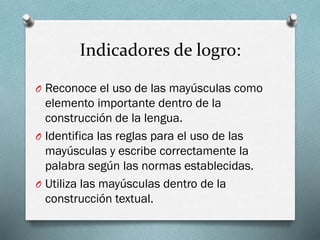 Actividad afianzamiento uso de mayúsculas | PPTX