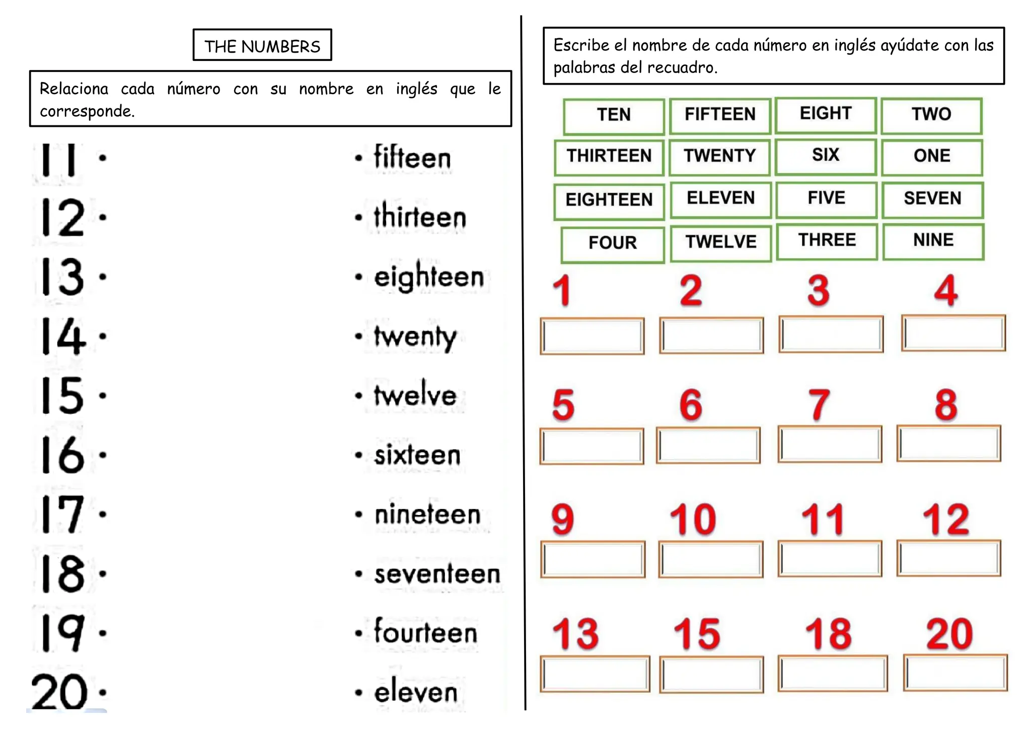 Actividad Aprendemos los números en inglés hasta 20.pdf