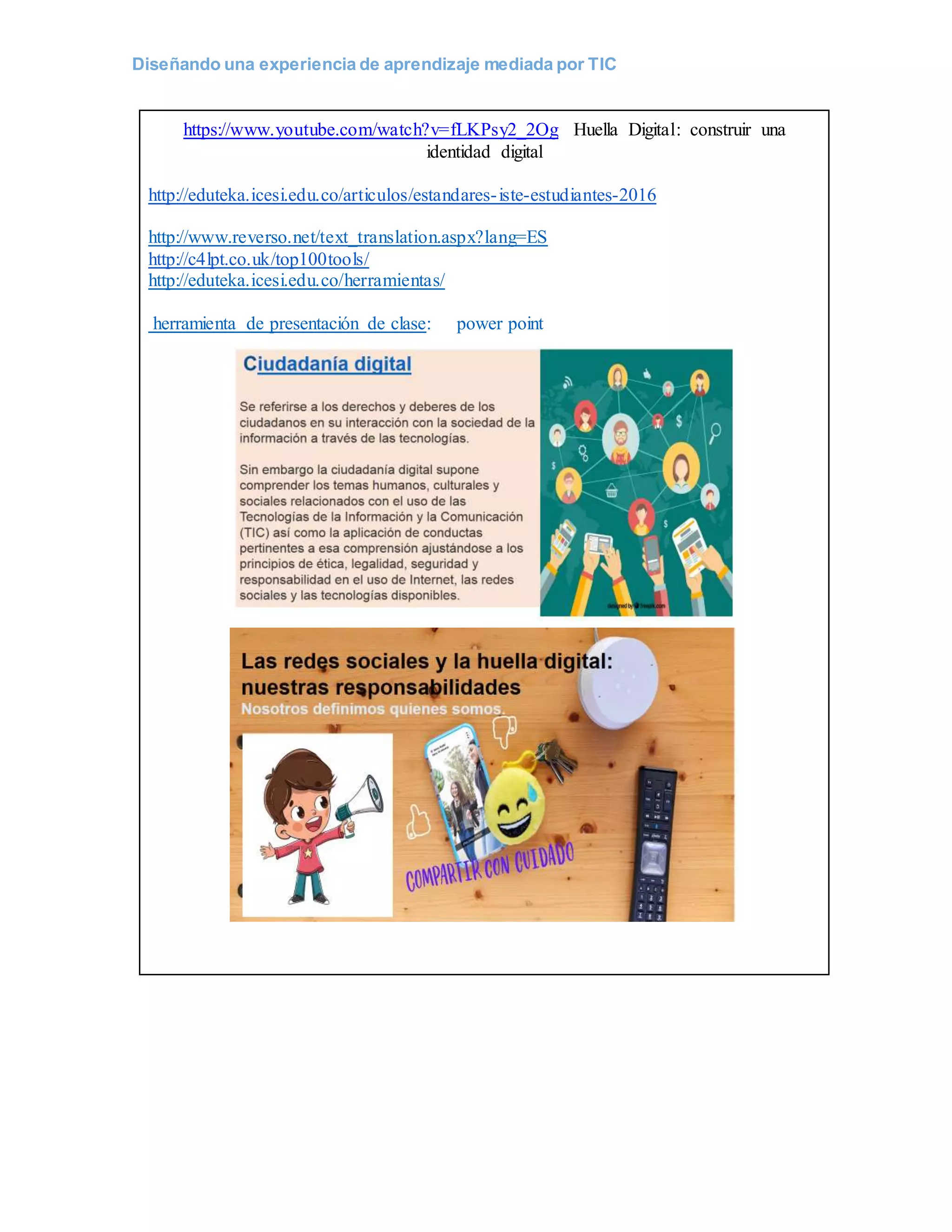Como ser un buen ciudadano digital:Actividad aprendizaje. | PDF