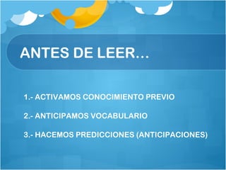 Actividad comprensión lectora | PPT