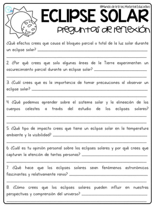 ACTIVIDAD ECLIPSE con sus fases y tipos de eclipse | PPT