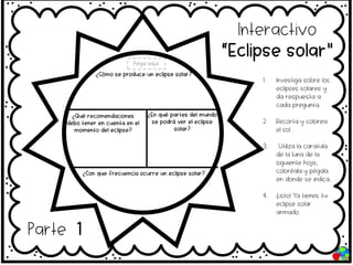 ACTIVIDAD ECLIPSE con sus fases y tipos de eclipse | PPT