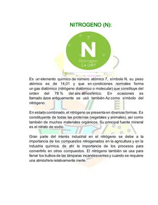 Actividad elementos de la tabla periodica | DOCX