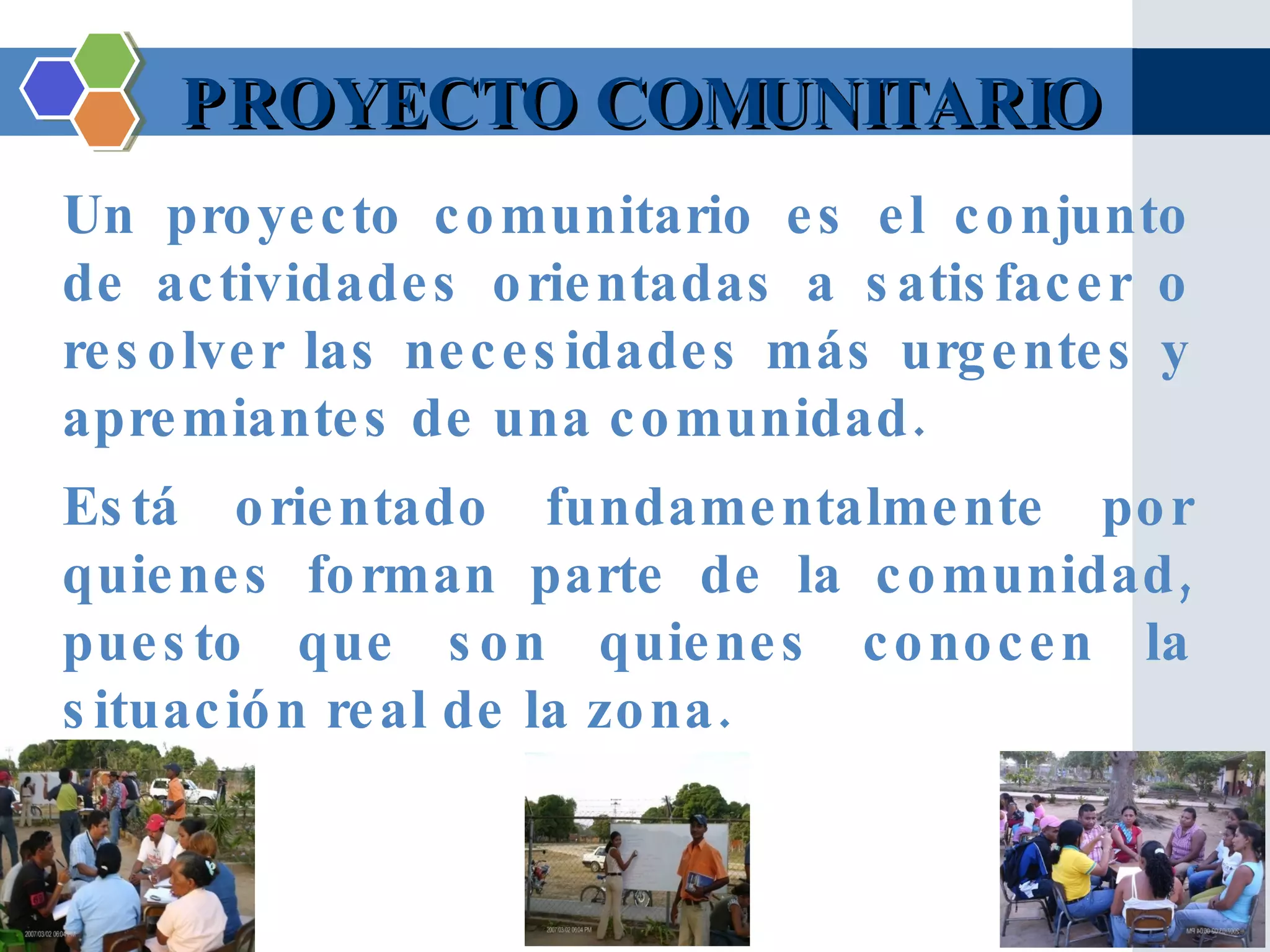 Actividad en linea proyecto comunitario | PPT