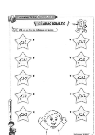 Hoja De Trabajo Con El Sonido Inicial De La Letra P Lectoescritura