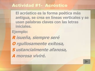 Actividades La PoesíA | PPT