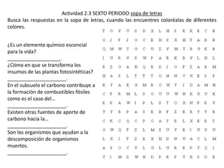 ACTIVIDADES SEXTO PERIODO | PPTX
