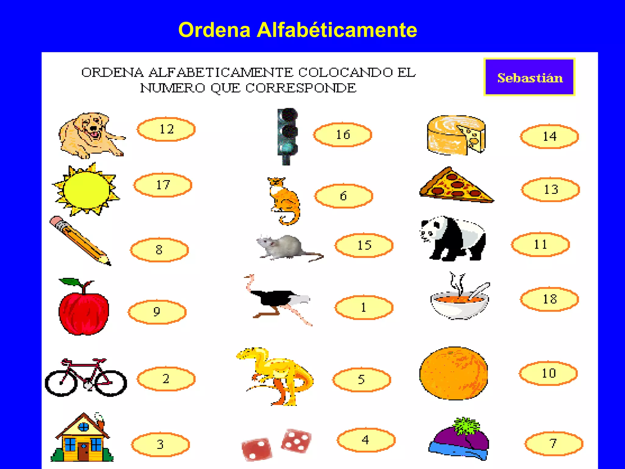 Actividades 2b Sustantivos Comunes Y Orden Alfabetico | PPT