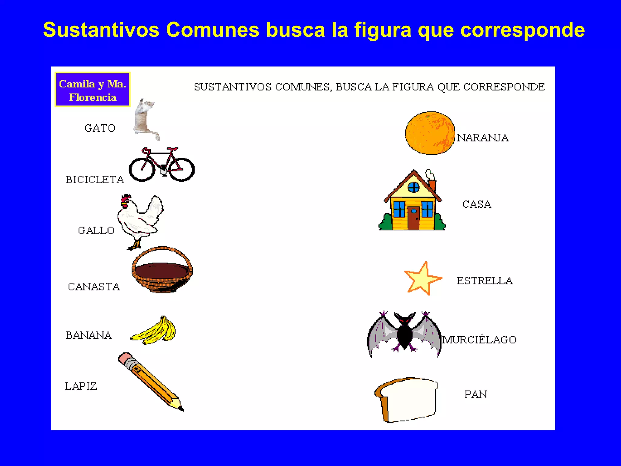 Actividades 2b Sustantivos Comunes Y Orden Alfabetico | PPT