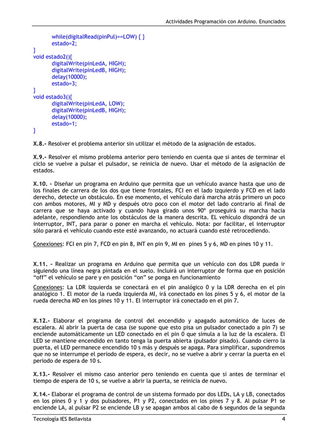 Arduino Actividades Programación Con Arduino Pdf 
