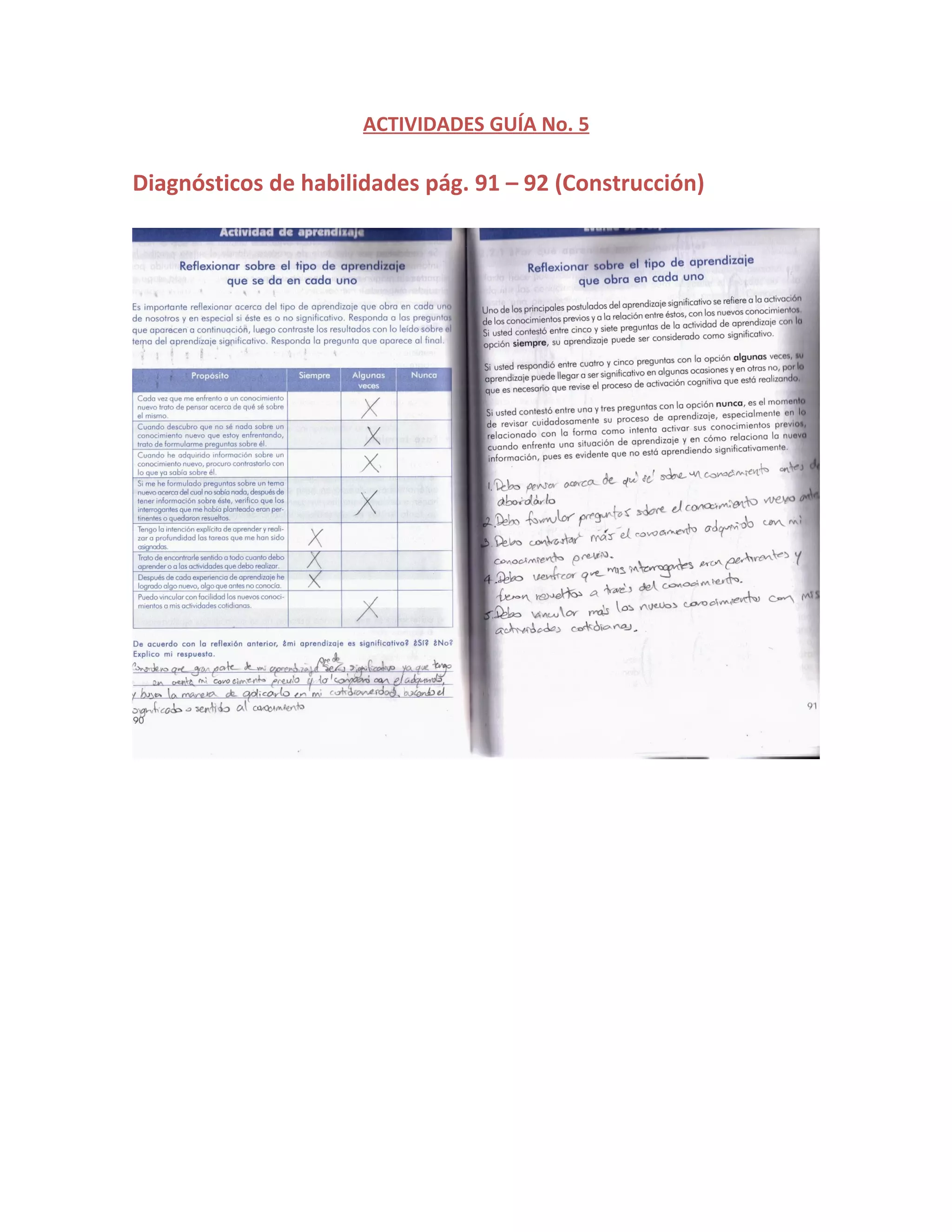 Actividades AutorregulacióN | PDF