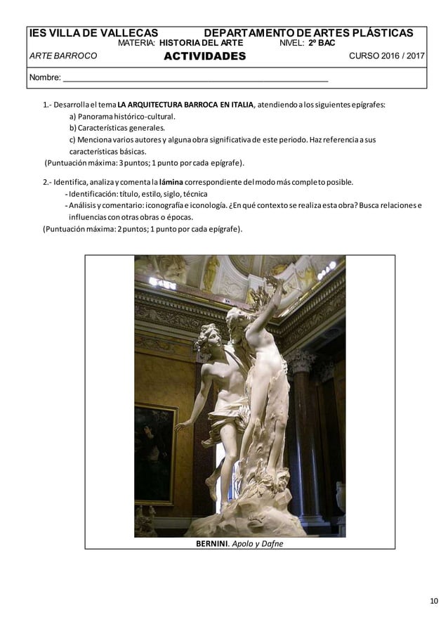 Actividades barroco1 | PDF