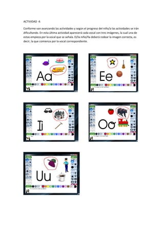 LAS VOCALES CON TUX PAINT, ACTIVIDADES. | PDF