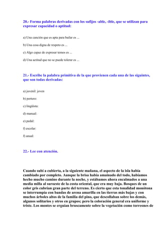 Actividades de ampliación y refuerzo lengua castellana para 1º eso | DOC