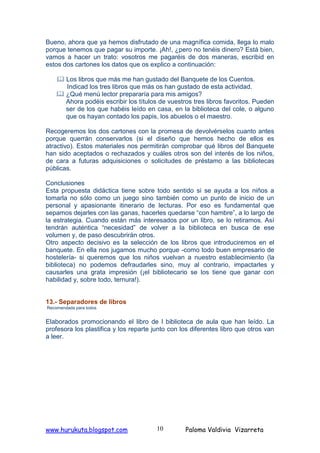 Actividades de animación a la lectura | PDF