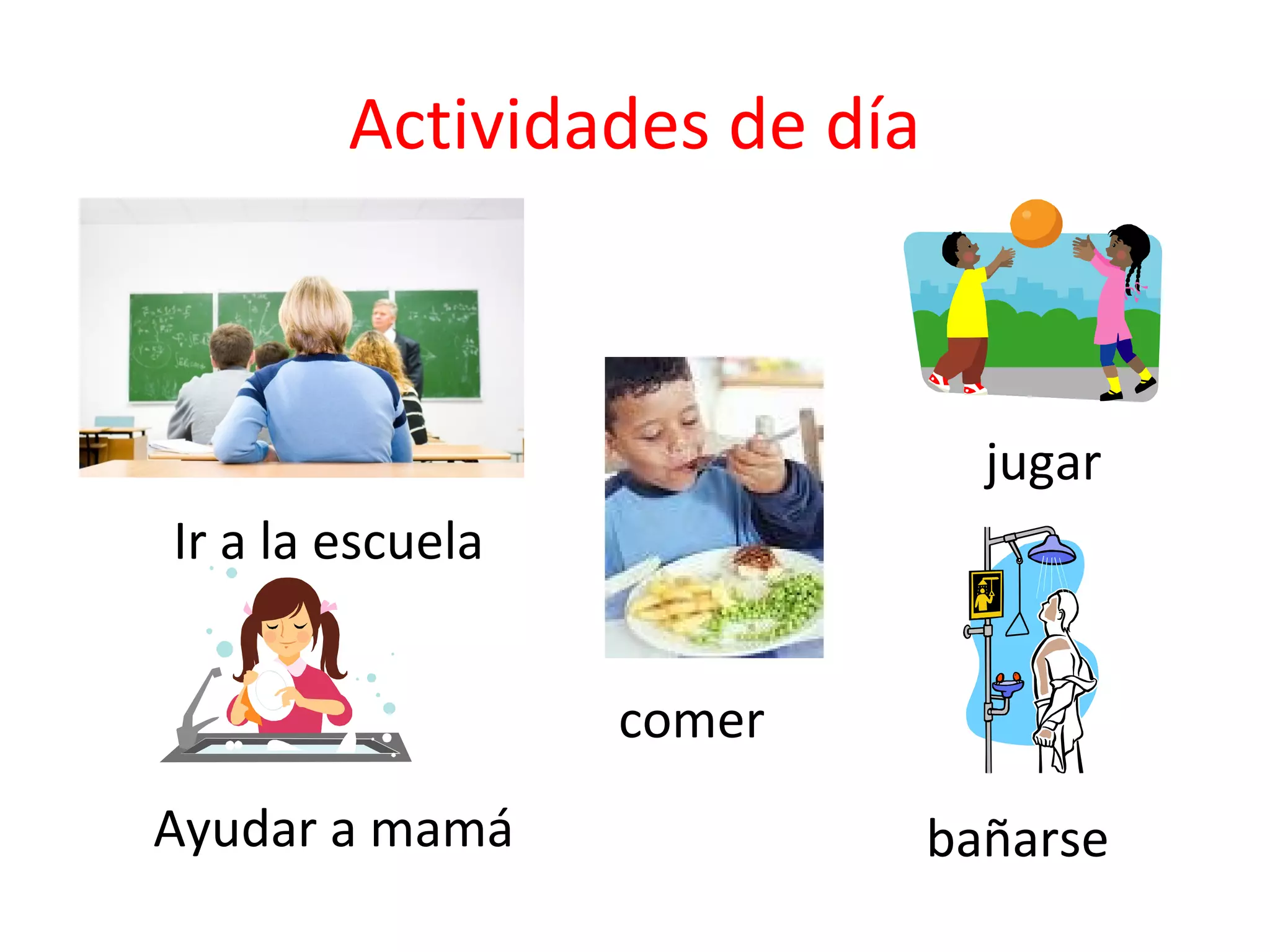 Actividades de día y actividades de noche