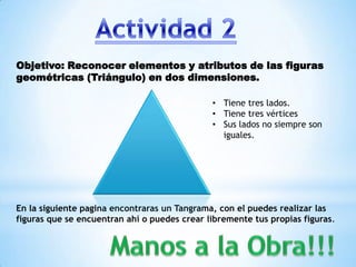 Actividades de geometría para transición | PPTX