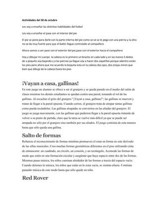 Actividades del 30 de octubre | DOCX
