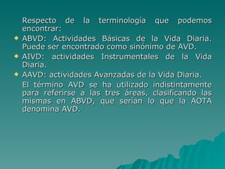 Actividades de la vida diaria | PPT