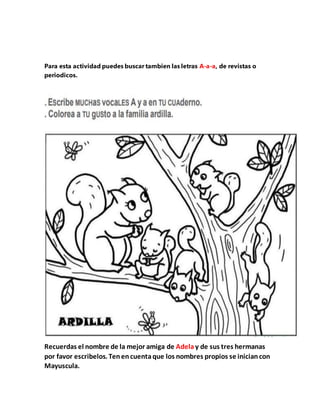 Actividades de Enrique el erizo estudioso | DOCX