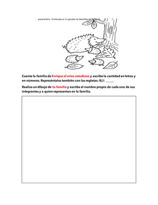 Actividades de Enrique el erizo estudioso | DOCX