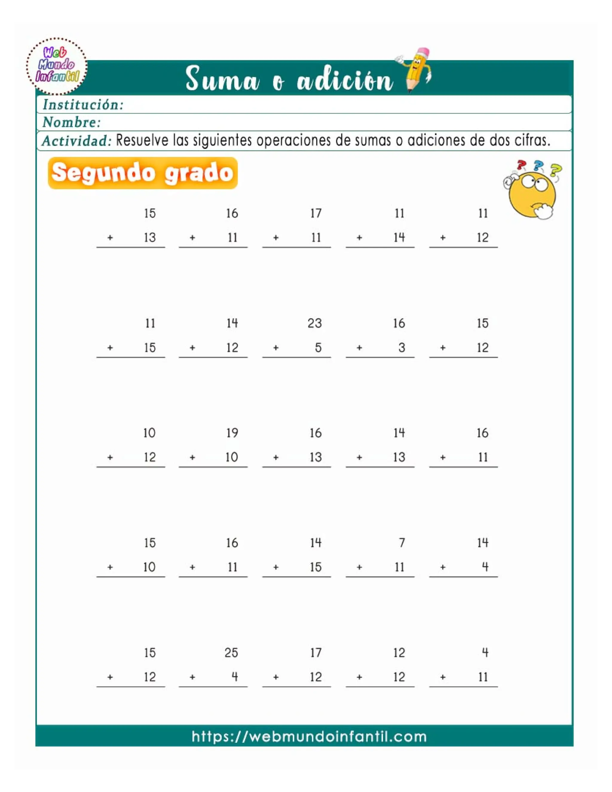 Matemáticas De Segundo Grado