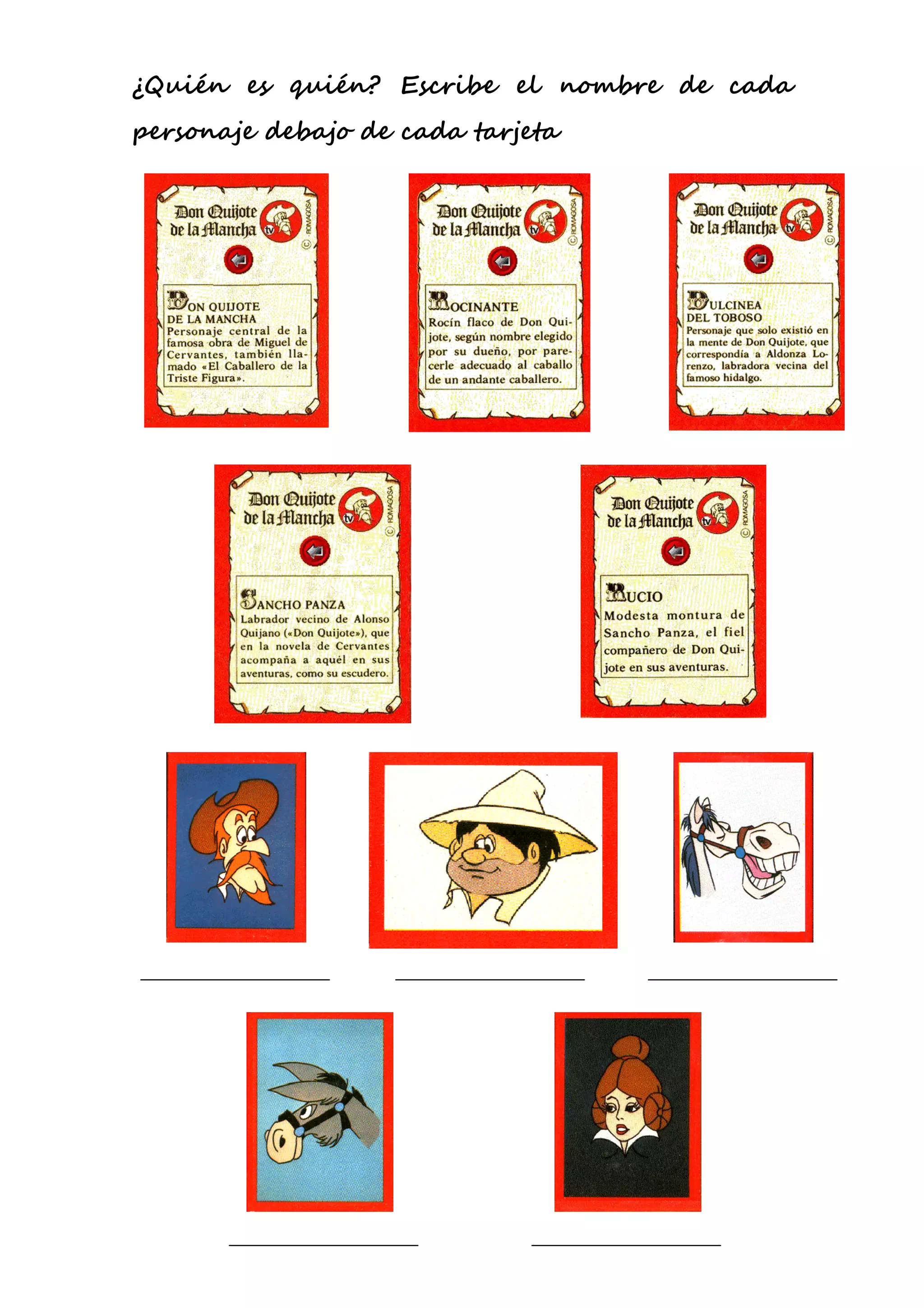 Actividades "El Quijote" | PDF | Books and Literature