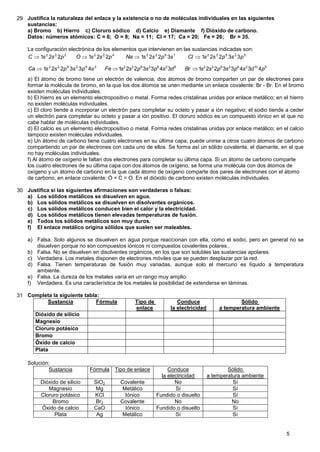 Actividades enlace quimico | PDF