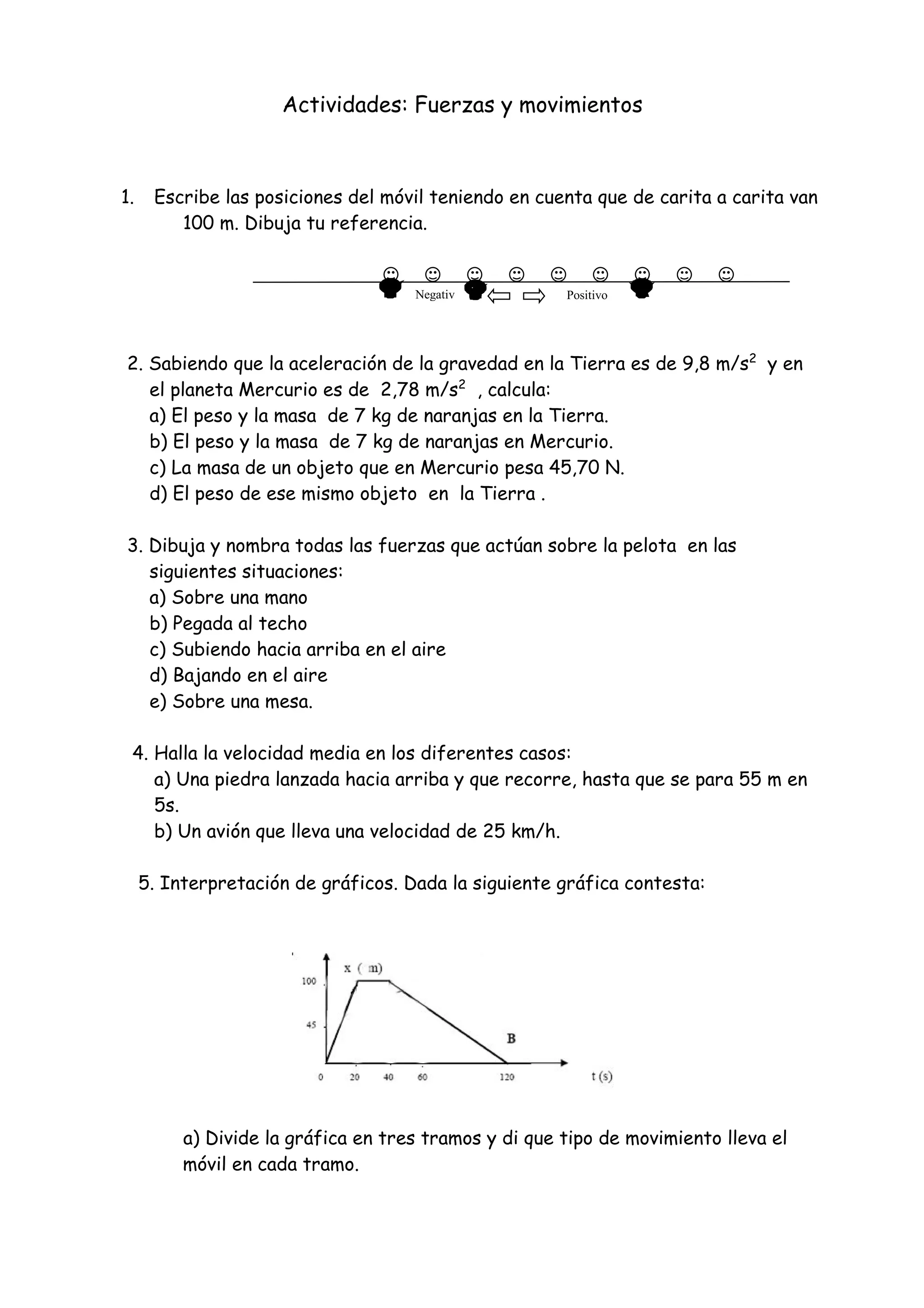 Actividades fuerzas y movimiento | PDF | Physics | Science