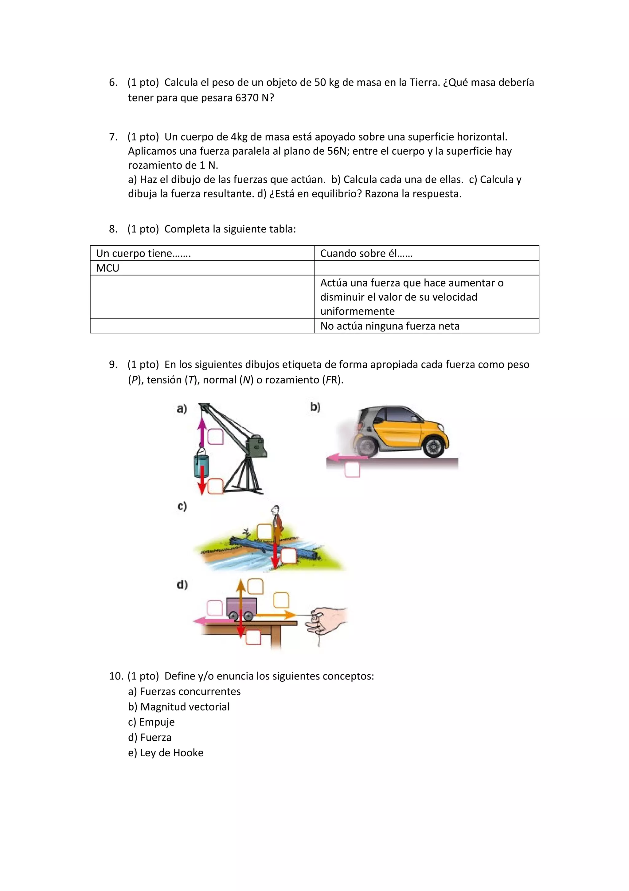 Actividades fuerzas y movimientos en el universo | PDF