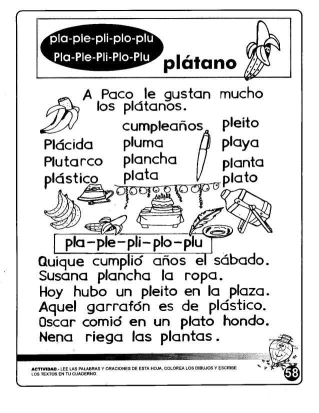 Pla Ple Pli Plo Plu Silabas Trabadas Abcfichas Alojado Recurso Llamado ...