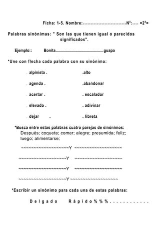 Actividades lenguaje | DOC