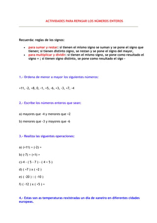 Actividades+matematicas+1º+eso | DOC