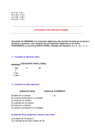 Actividades+matematicas+1º+eso | DOC