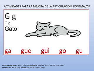 Actividades mejora fonema_g | PPT