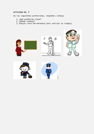 Actividades no 1 2 profesiones | DOCX