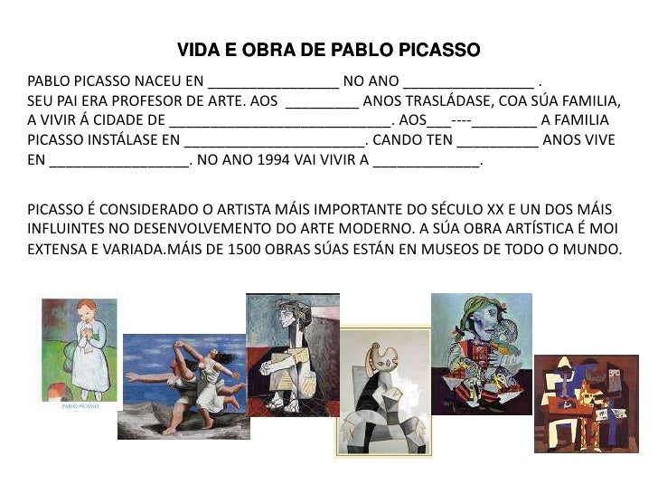 Actividades Pablo Picasso