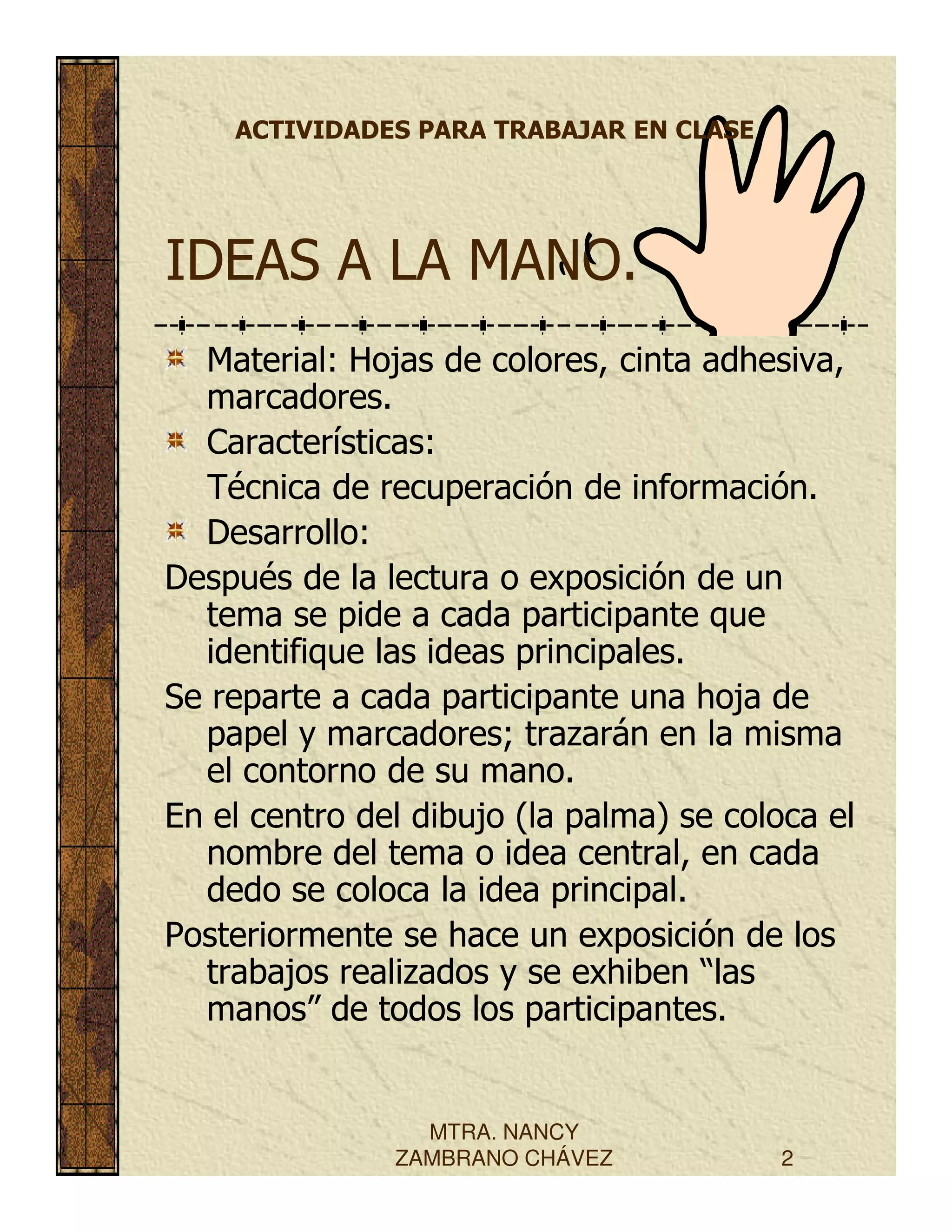 Actividades para la clase. | PDF
