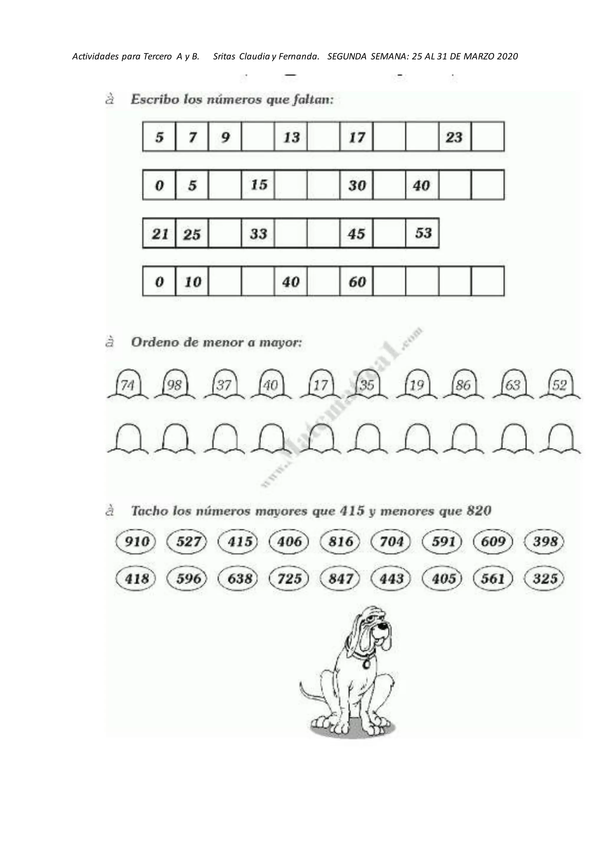 Actividades para tercer grado | DOC