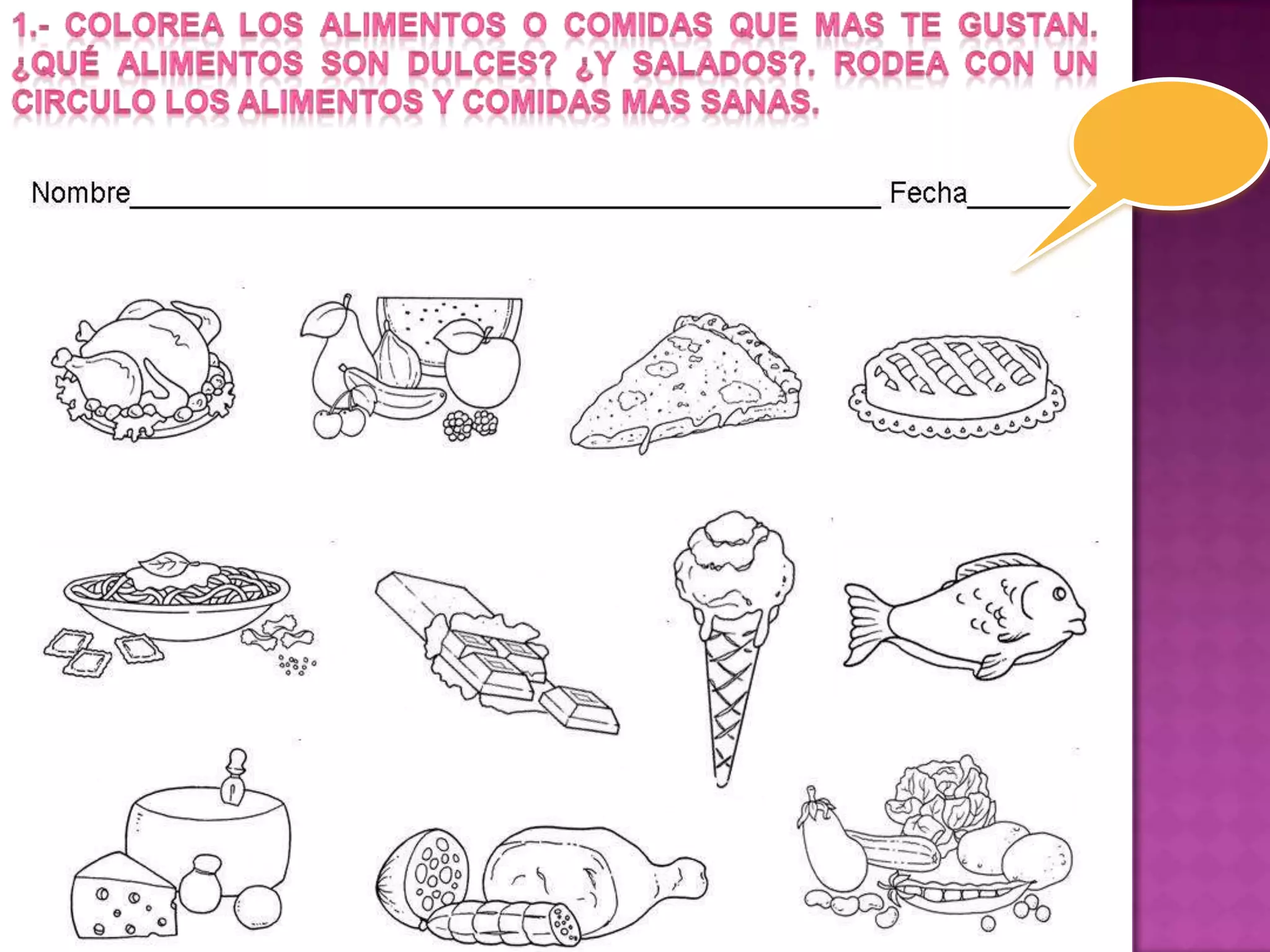 Actividades ppa los alimentos[1] | PPTX