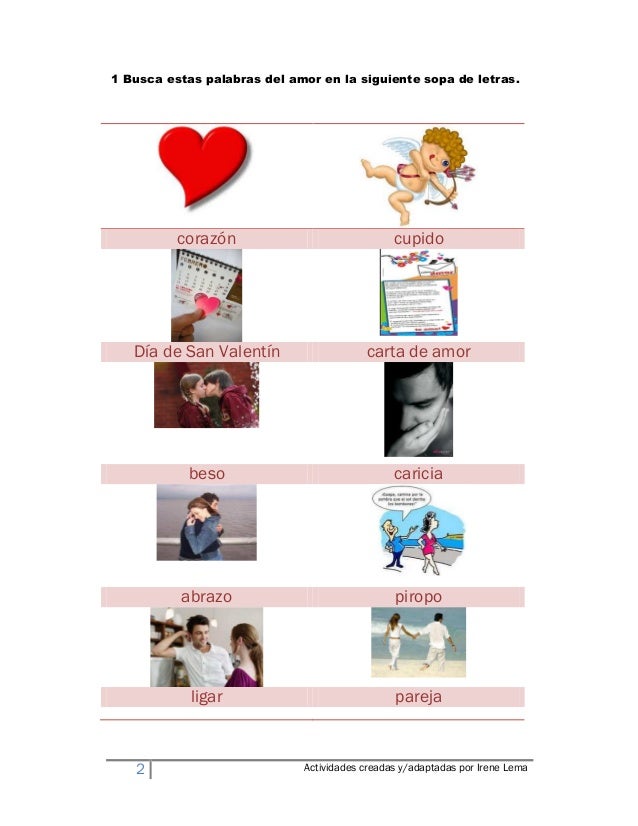 SOPA DE LETRAS PARA EL DIA DE SAN VALENTIN - Imagui