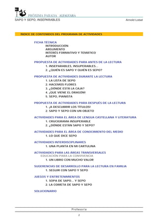 Ejercicios sapo y sepo_inseparables | PDF